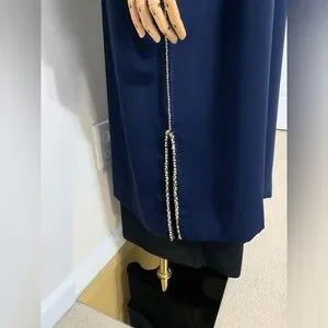 Kaftans | Elegant Navy Blue Embroidered Kaftan | Poshmark